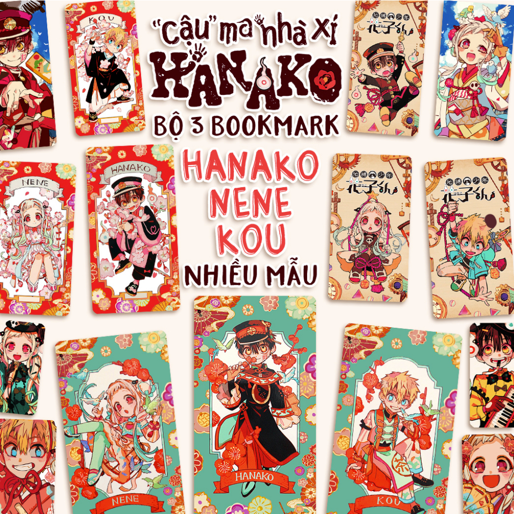 Bộ 3 bookmark HANAKO-NENE-KOU trong CẬU MA NHÀ XÍ HANAKO - Jibaku ...