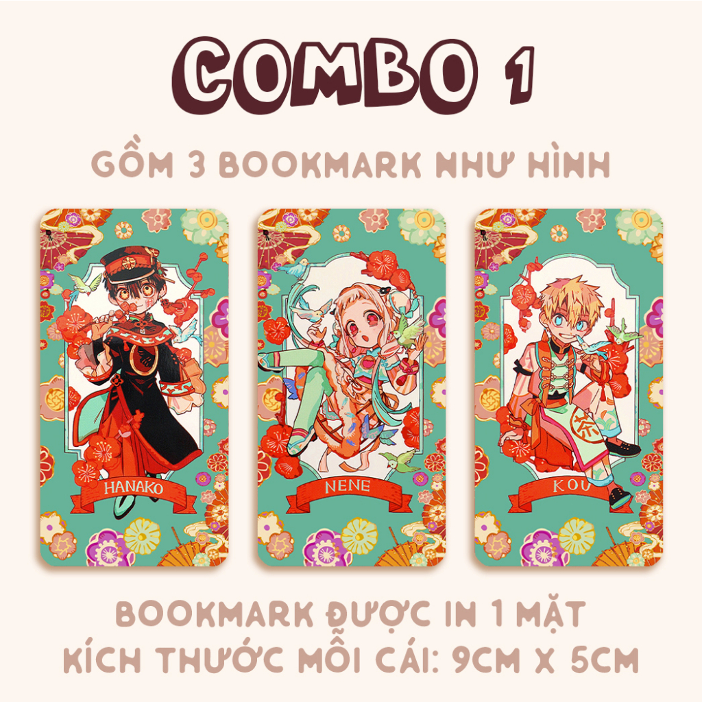 Bộ 3 bookmark HANAKO-NENE-KOU trong CẬU MA NHÀ XÍ HANAKO - Jibaku ...