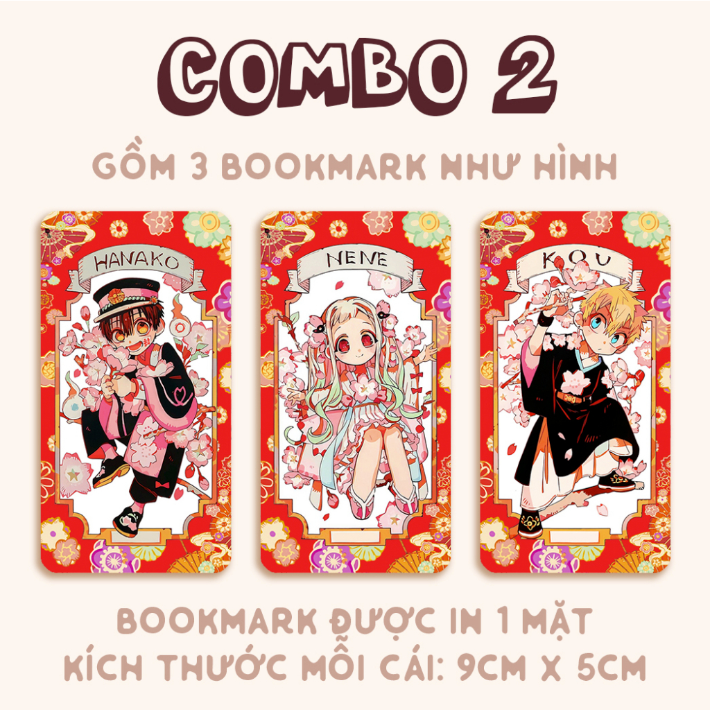 Bộ 3 bookmark HANAKO-NENE-KOU trong CẬU MA NHÀ XÍ HANAKO - Jibaku ...
