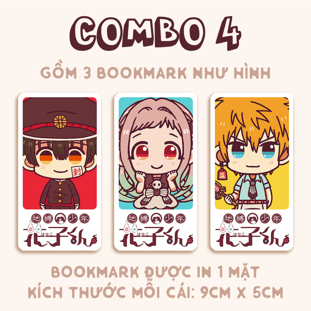 Bộ 3 bookmark HANAKO-NENE-KOU trong CẬU MA NHÀ XÍ HANAKO - Jibaku ...