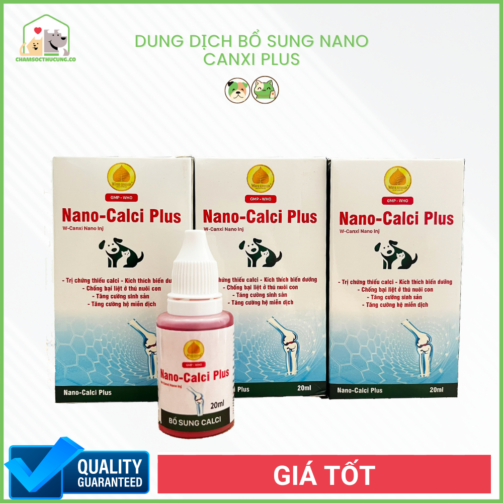 Siro Canxi Nano-Calci Plus Cho Chó Mèo Winsgroup 20ml | Shopee Việt Nam