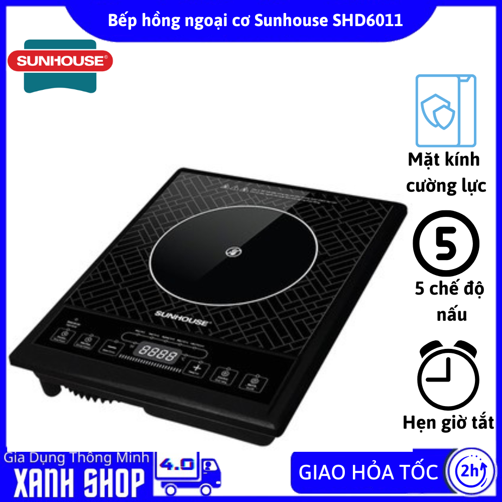Bếp hồng ngoại cơ Sunhouse SHD6011, Công suất 2000W, Phím tiếng việt ...