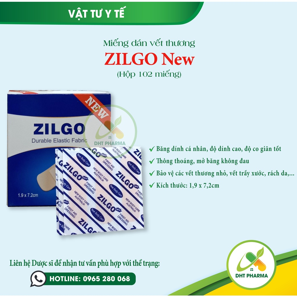 Băng Gâu ZILGO ,Miếng Dán Vết Thương, Băng Cá Nhân Urgo, Băng Y Tế Sơ ...