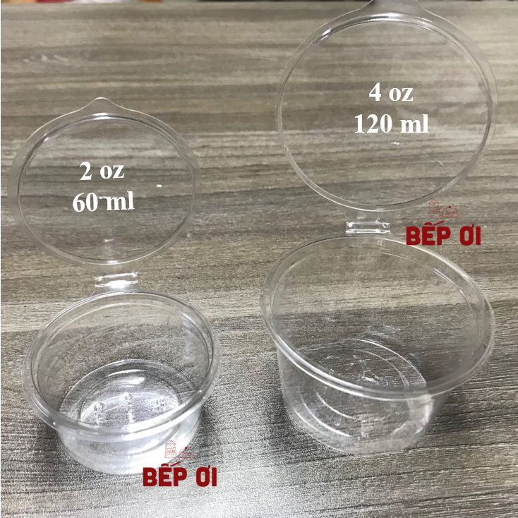 Set 50 hủ nhựa nắp liền 2OZ (60ml)/ 4OZ (120ml) đựng sốt, panna cotta, bánh lạnh | Shopee Việt Nam
