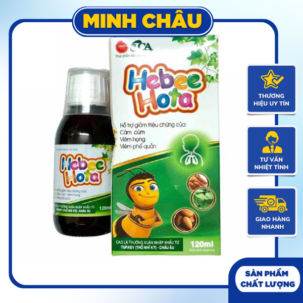 Siro Ho HEBEE HOTA - Giúp Giảm Các Triệu Chứng Viêm Họng, Viêm Phế Quản, Cảm Cúm (Lọ 120 ml ...