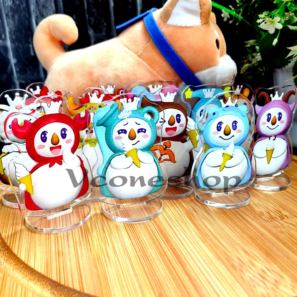 (8CM) Mô hình standee Tuyết vương Mixue 12 cung hoàng đạo anime chibi ...