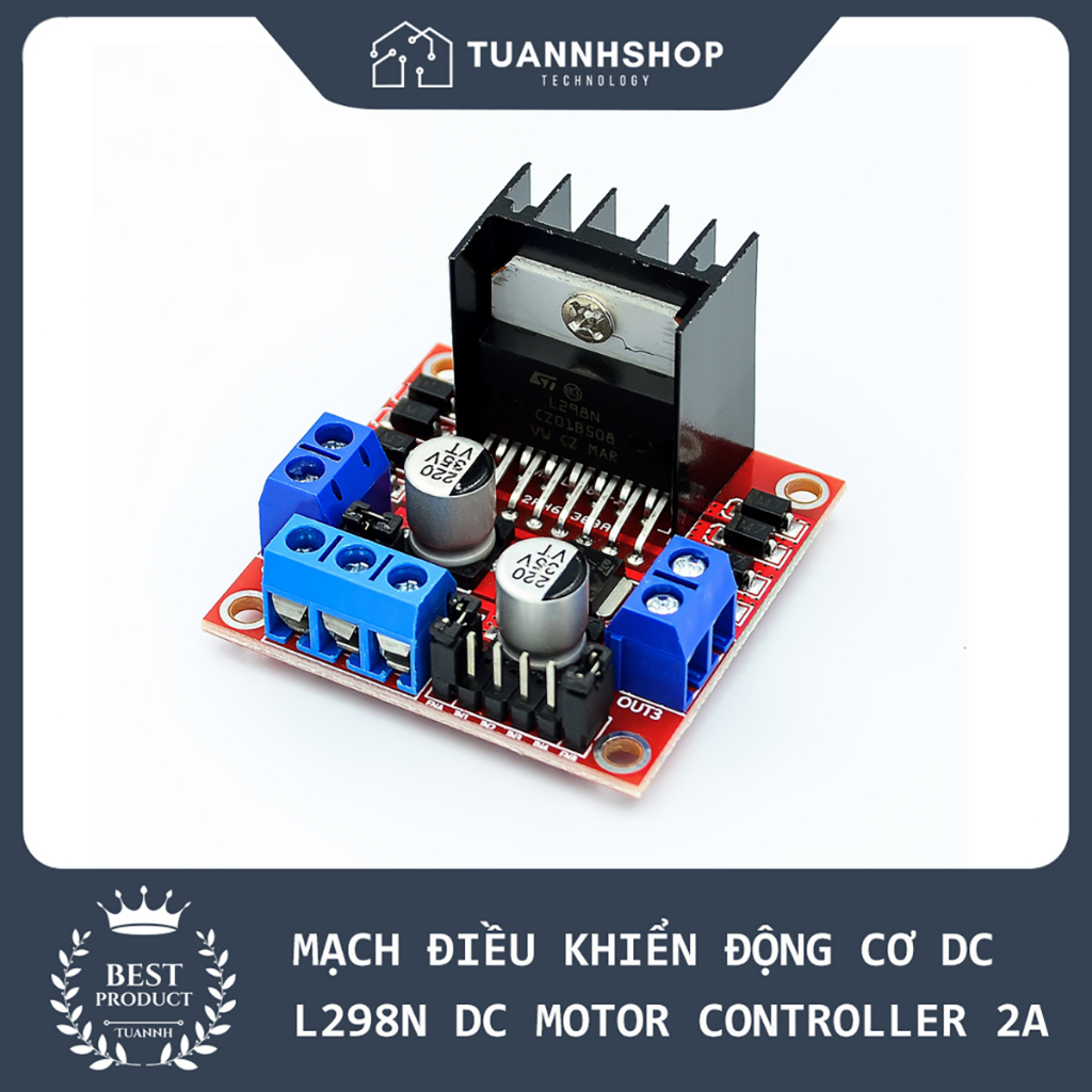 Mạch Điều Khiển Động Cơ DC L298N DC Motor Controller 2A | Shopee Việt Nam