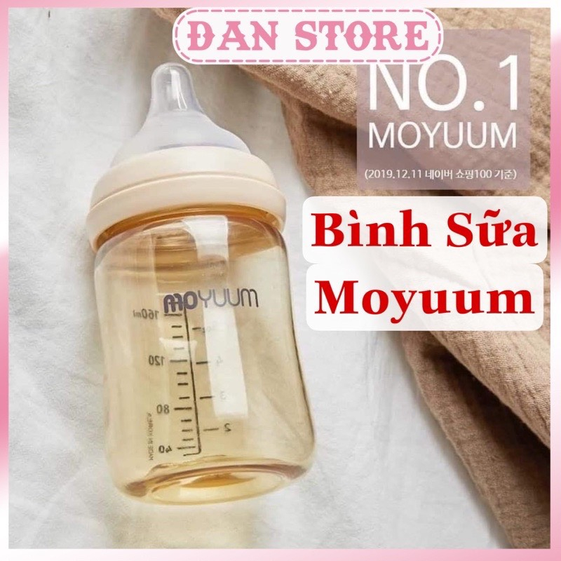 Bình sữa Moyuum 170ml 270ml chính hãng Hàn Quốc, Bình sữa Moyum mây, lạc đà, hoa cúc, thỏ chính ...