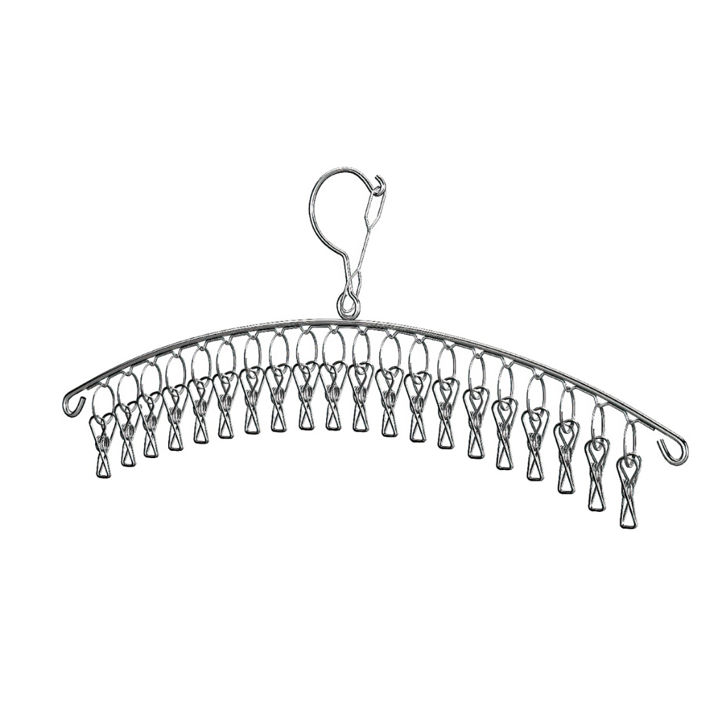 Móc Inox treo quần áo em bé, khăn tay, tất vớ, đồ lót - Chống rơi ngoài gió - 8/20 kẹp | Shopee ...