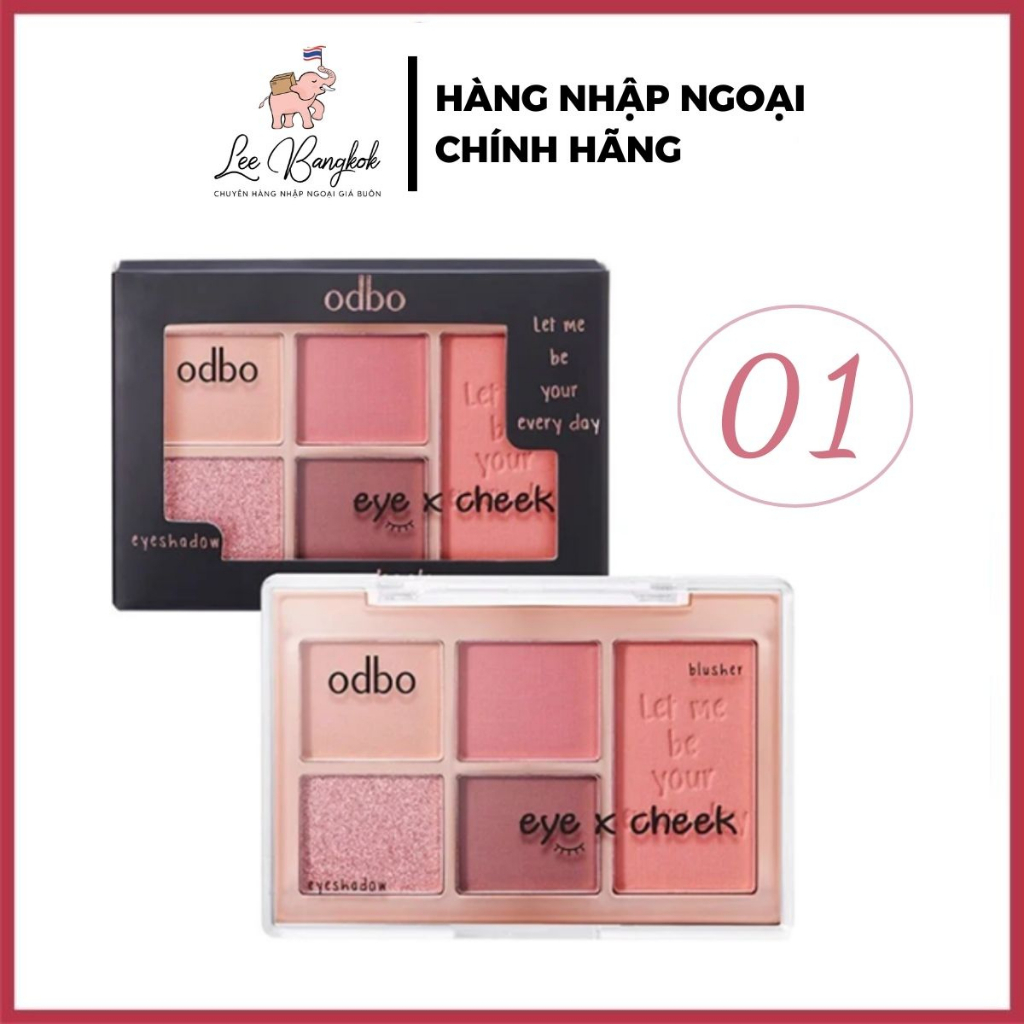 [Tone 01] Bảng Phấn Mắt Và Má Hồng Odbo Eye & Cheek Tone 01 OD1044 Thái Lan Chính Hãng | Shopee ...