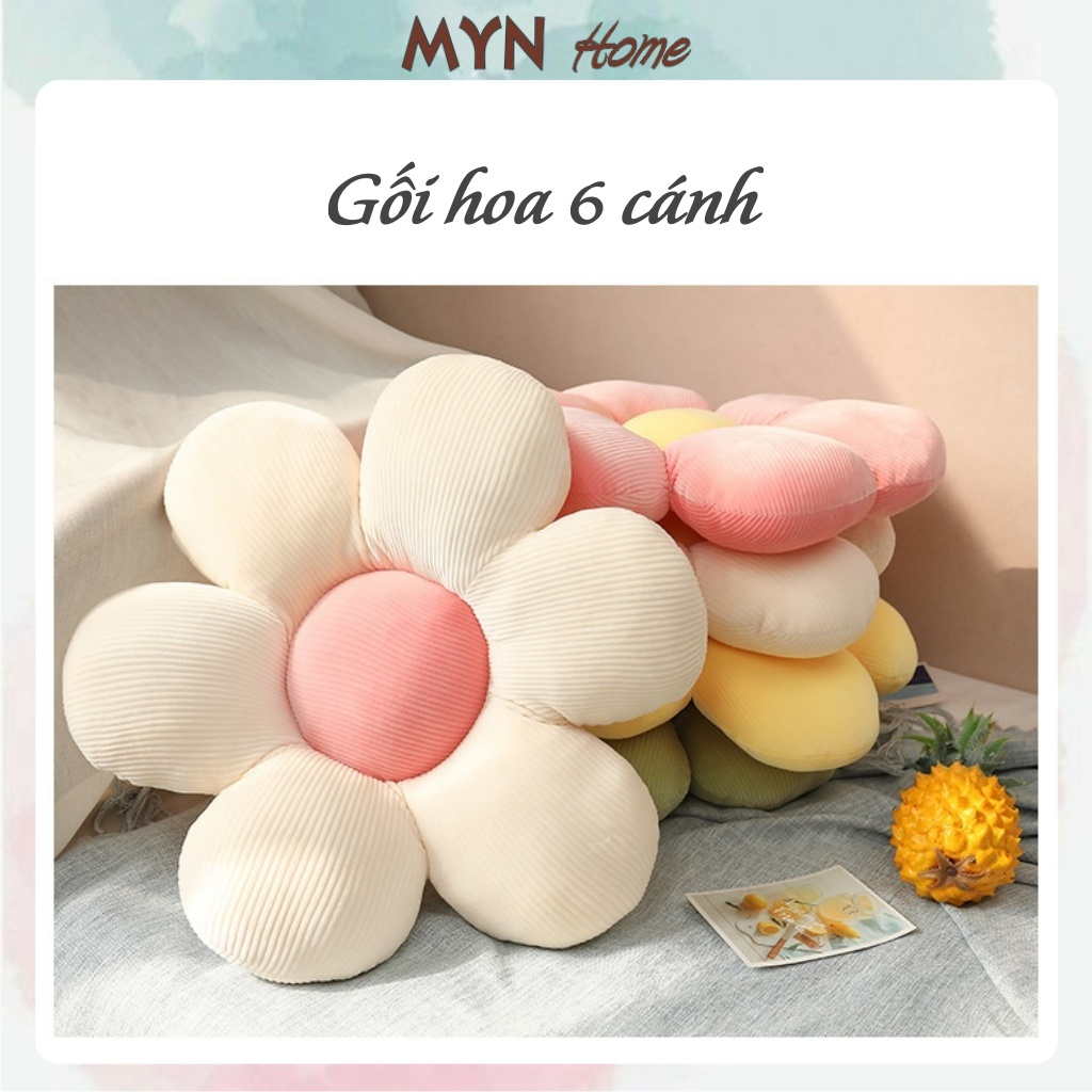 Gối tựa lưng văn phòng, trang trí sofa hình bông hoa 6 cánh nhiều cỡ ...