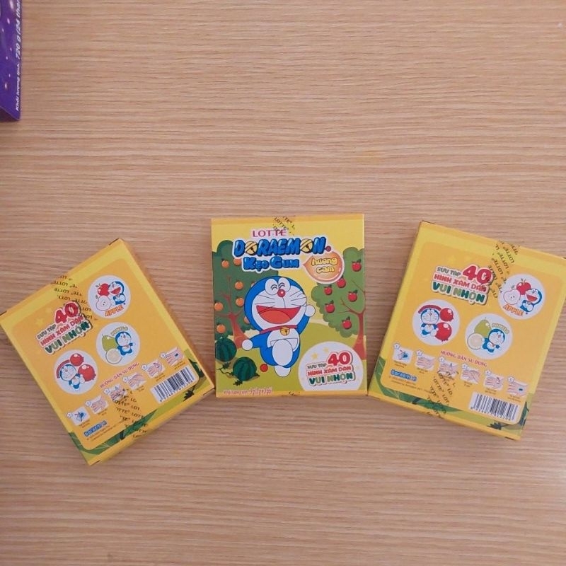 Kẹo Gum Doraemon Lotte hương cam hộp 9g | Shopee Việt Nam