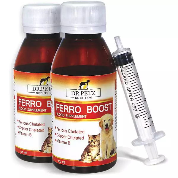 DR.PETZ FERRO BOOST bổ máu dạng uống, siro sắt bổ máu cho chó mèo - bổ máu, thiếu máu, kst máu ...