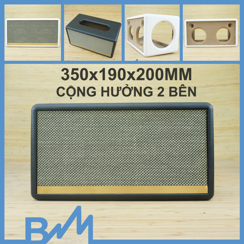 Box loa bọc da 350x190x200mm 2.0 cộng hưởng ghép loa 4inch dáng ...