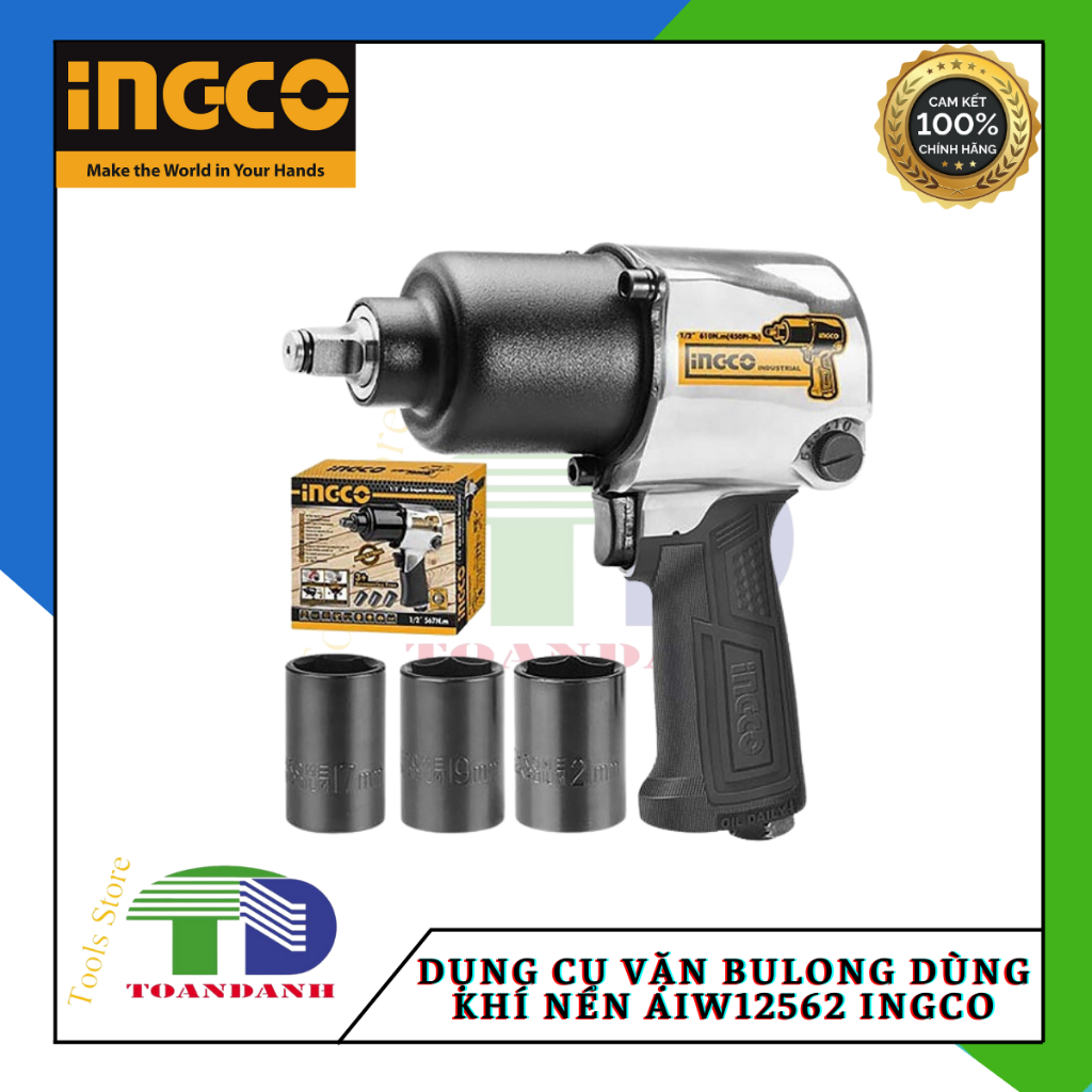 [CHÍNH HÃNG] Dụng cụ vặn bulong dùng khí nén INGCO AIW12562 | Shopee ...
