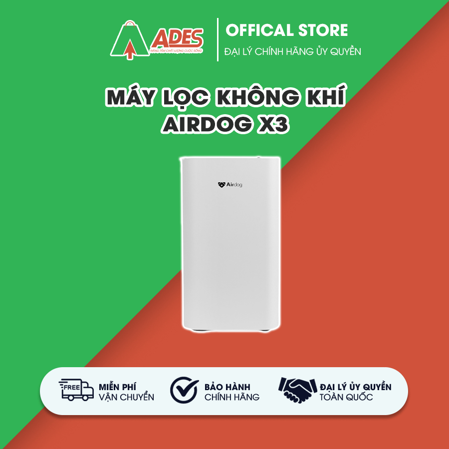 [HÀNG CHÍNH HÃNG] ️ Máy Lọc Không Khí Cao Cấp Airdog X3 ️ Công suất 27W ️ BẢO HÀNH 12 THÁNG ...
