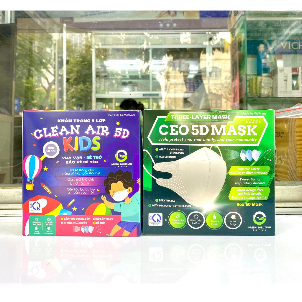 Khẩu trang 3 lớp Ceo 5D Mask Không thấm nước, ngăn giọt bắn và có lớp ...