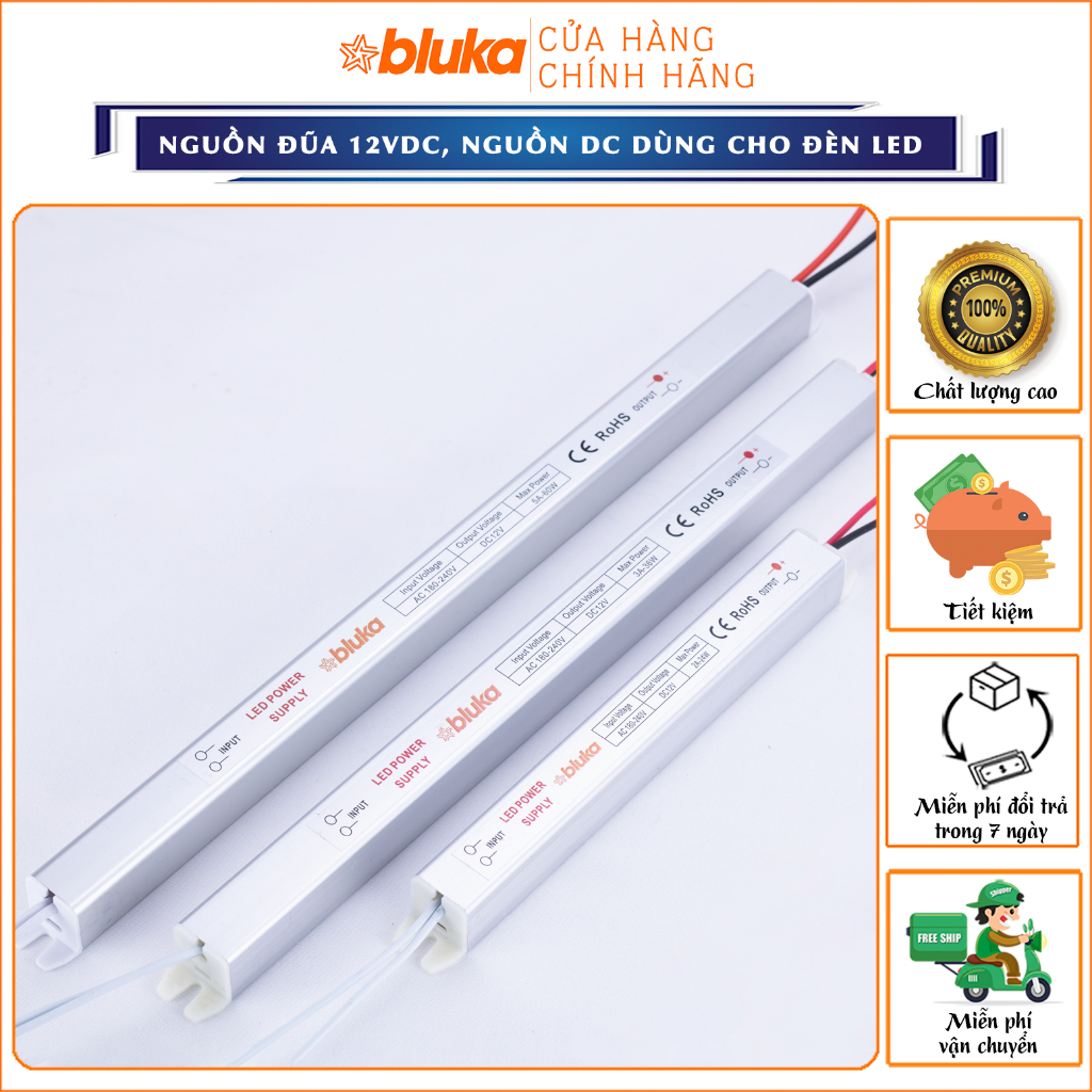 Nguồn Đèn Led Dây 12V - 2A 3A 5A, Nguồn Đũa Adapter Xung 60W 36W 24W, Cục Đổi Nguồn Chính Hãng ...