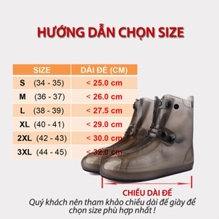 Ủng Bọc Giày Đi Mưa Silicon Chống Trơn Trượt Có Khuy Bấm/ Bọc Giày ...