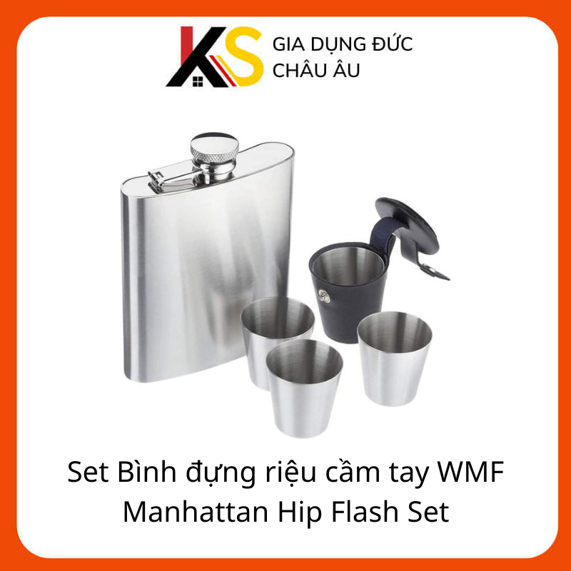Set Bình đựng riệu cầm tay WMF Manhattan Hip Flash Set | Shopee Việt Nam