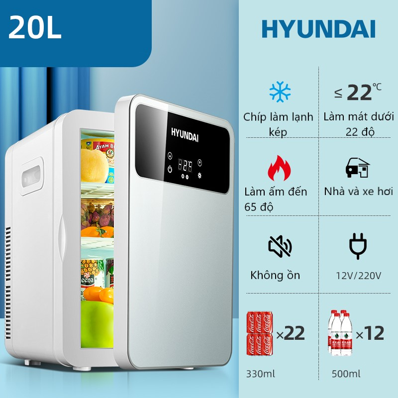 Tủ lạnh mini 13,5L/20L (12v và 220v) màn hình led cảm ứng (bảo hành 12 tháng lỗi 1 đổi 1), có ...