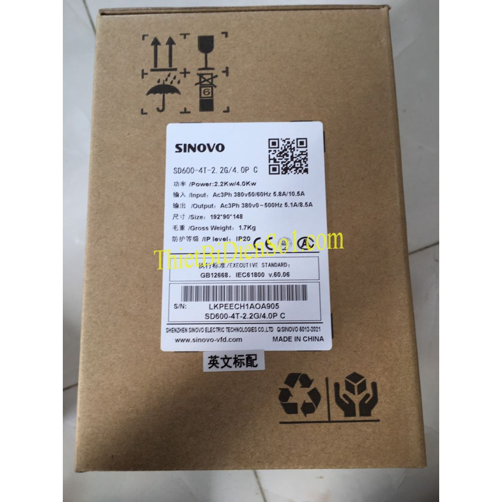 Biến tần Sinovo 2.2KW 3P 380V -Cty Thiết Bị Điện Số 1 | Shopee Việt Nam