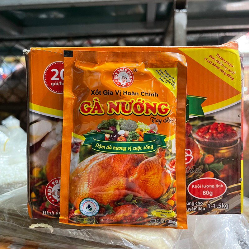 XỐT GIA VỊ HOÀN CHỈNH GÀ NƯỚNG tây bắc- Huy Tuấn food- gói 60g | Shopee ...