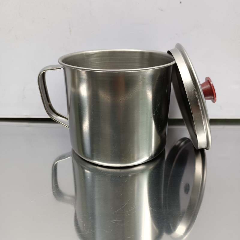 Ca inox rót nước, đựng đồ ăn có nắp có quai đường kính 9 cm | Shopee Việt Nam