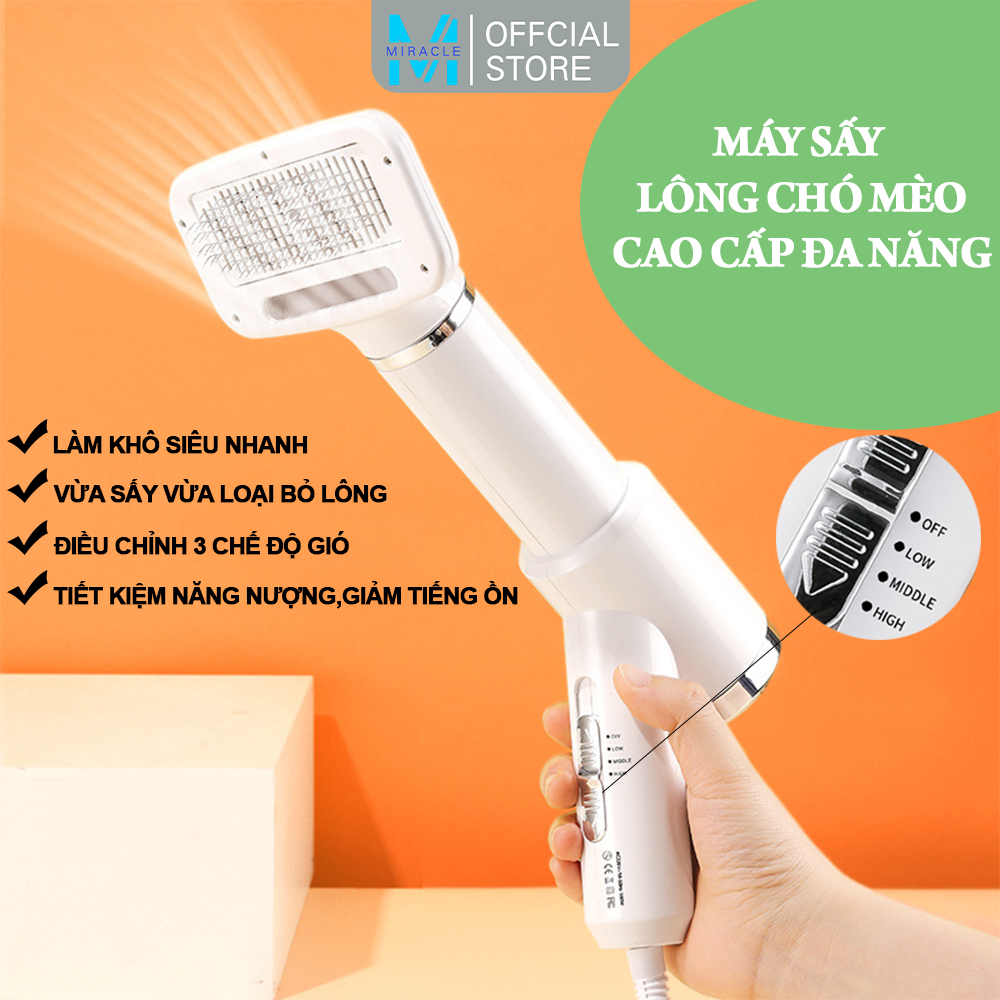 Máy Sấy Lông Chó Mèo Kiêm Lược Chải Lông Chó Đa Năng 2 Trong 1 -K1859 | Shopee Việt Nam
