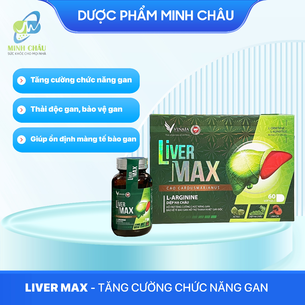 Tăng cường chức năng gan Liver Max hộp 60 viên | Shopee Việt Nam
