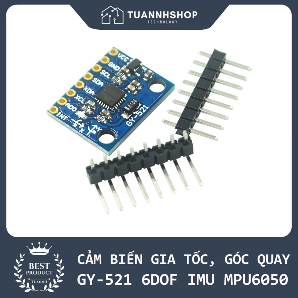 Module Cảm Biến Gia Tốc và Góc Quay GY-521 6Dof IMU MPU6050 | Shopee ...