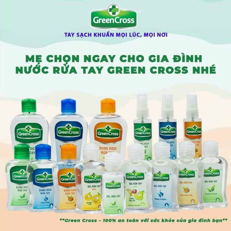 Dung dịch rửa tay GREEN CROSS nhiều mùi hương | Shopee Việt Nam