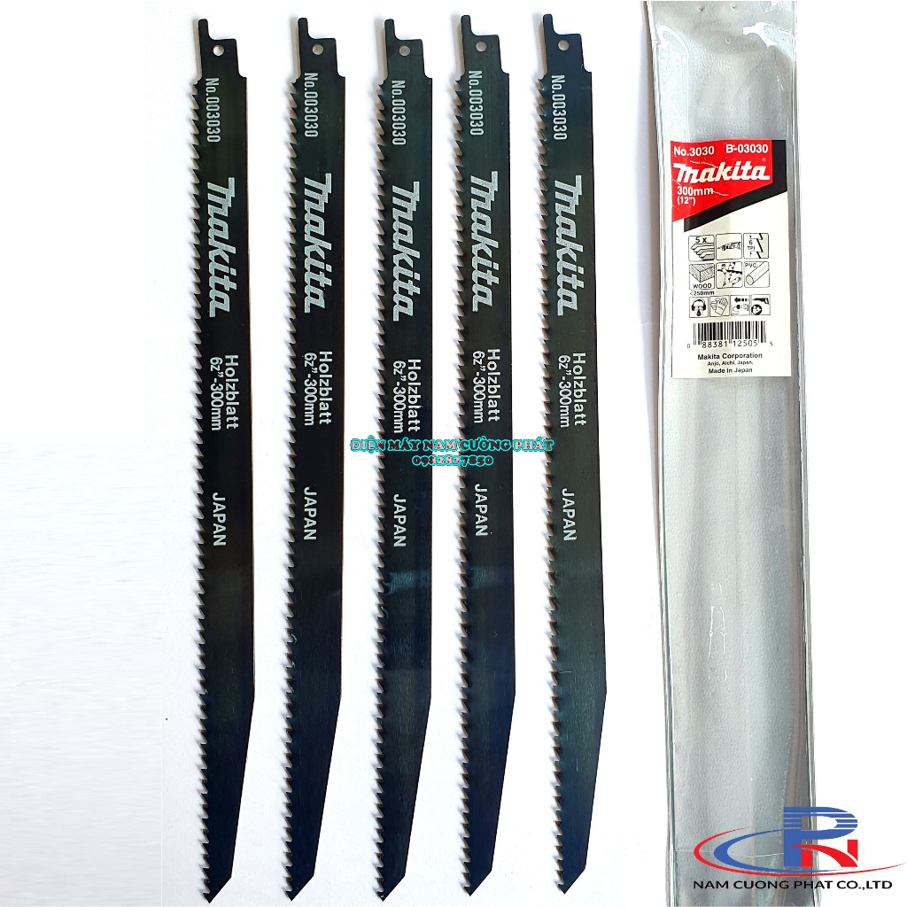 Lưỡi cưa kiếm cắt gỗ Makita dài 300mm B-03030- Dùng cho gỗ, cây xanh ...