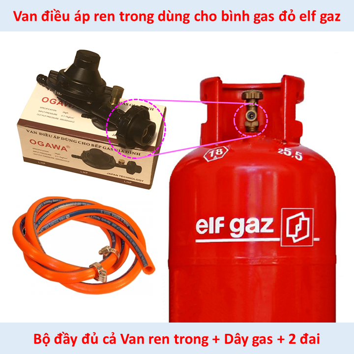 Van Điều Áp Ngắt Gas Tự Động Ren Trong Kèm Van Dây - Dùng Cho Bình Gas ...