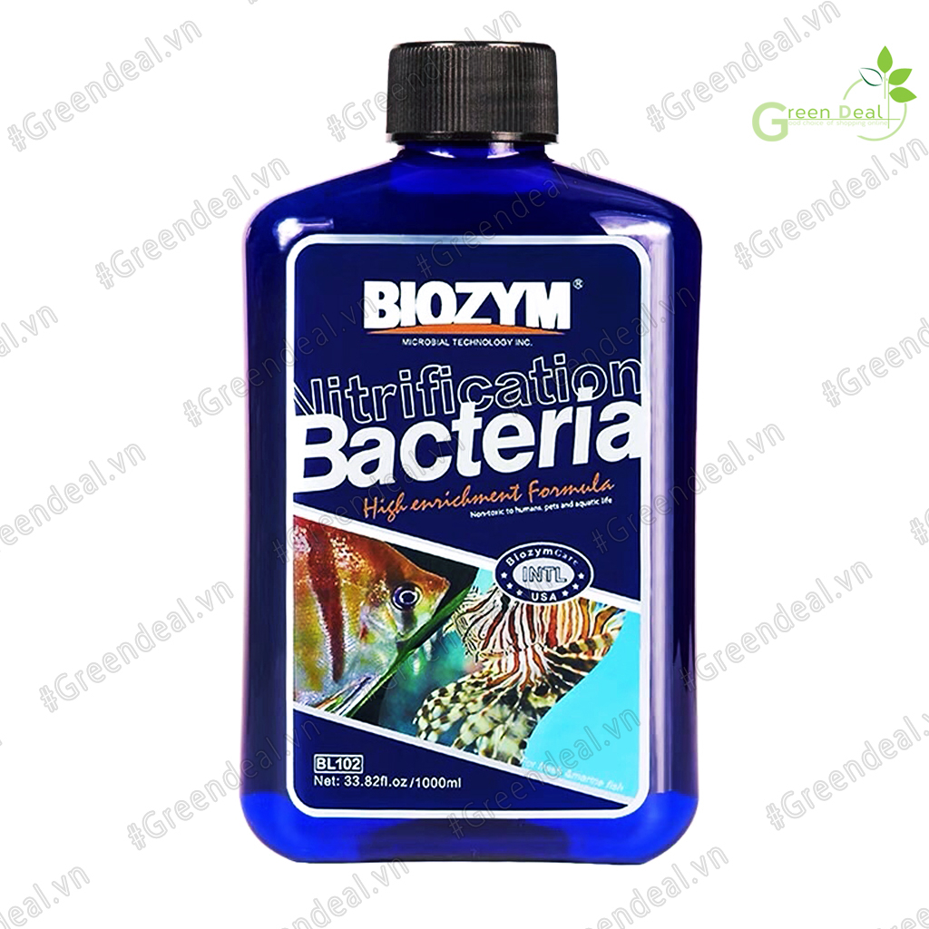 BIOZYM - Nitrifying Bacteria Freshwater & Marine Fish BL102 (Bình 1 Lít ...