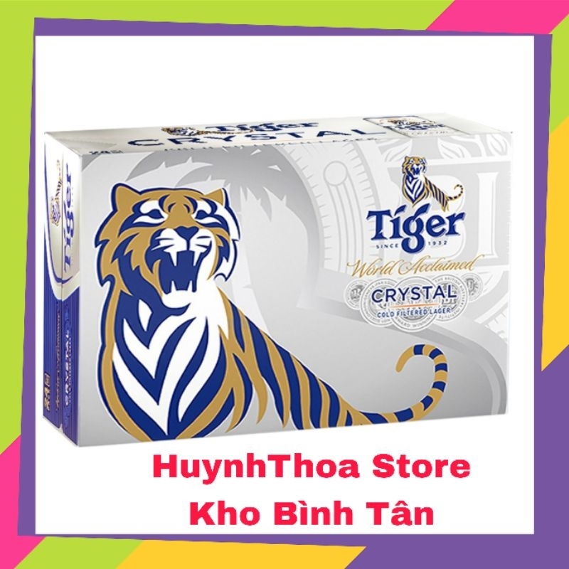 Thùng 24 lon bia Tiger Crystal 330ml | Shopee Việt Nam