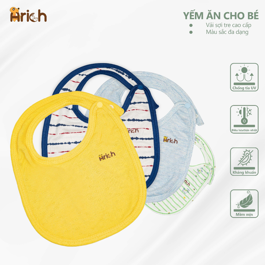 Yếm vải sợi tre Arich cho bé trai và bé gái | Shopee Việt Nam