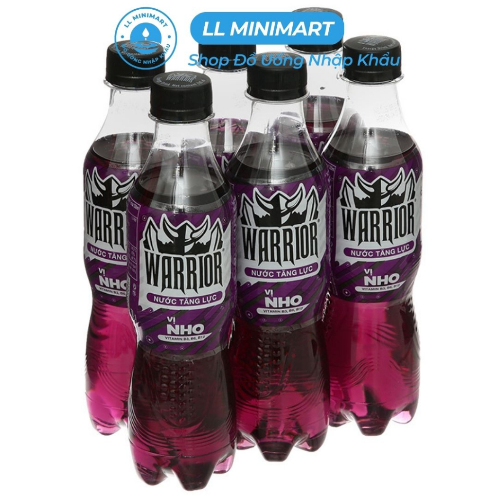 Lốc 6 Nước Tăng Lực Warrior Thái Lan Hương Nho Chai 330ML | Shopee Việt Nam