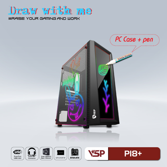Vỏ Case Máy Tính Gaming Kèm Bút Vẽ Dạ Quang P18+ - Hàng Chính Hãng | Shopee Việt Nam