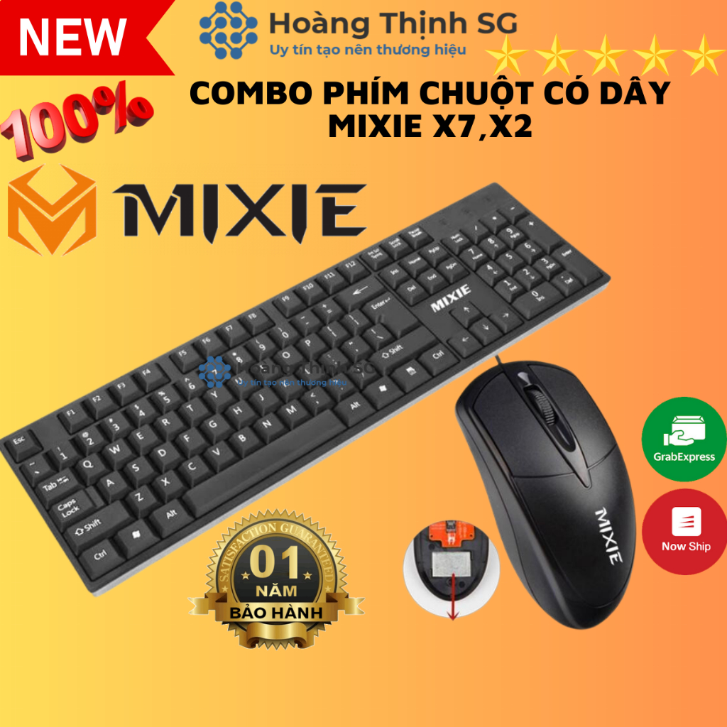 Combo Bàn phím và chuột máy tính có dây MIXIE X7s, Chuột máy tính X2 - Chính hãng - Bảo hành 1 ...