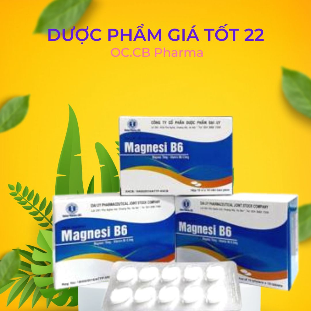 Magnesi B6 hộp 100 viên - Bổ sung magie và vitamin B6 cho cơ thể mẫu ...