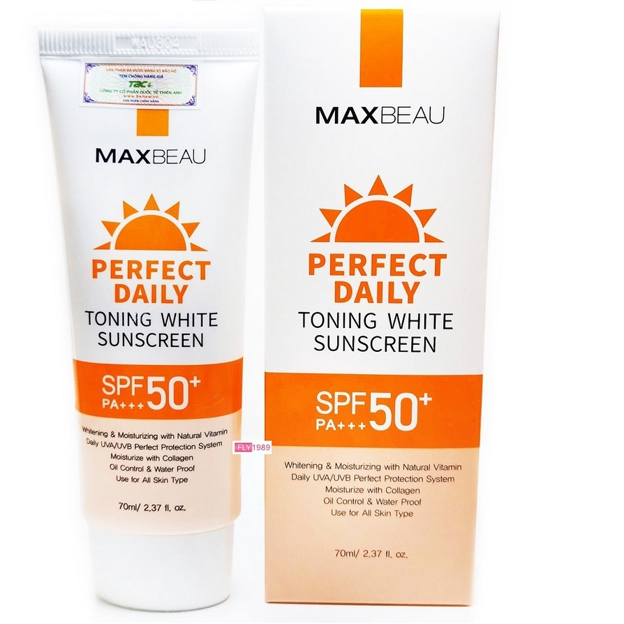 Kem Chống Nắng Kiềm Dầu Lên Tông Trang Điểm Da Benew MAXBEAU Spf 50 PA +++ Hàn quốc Chính hãng ...