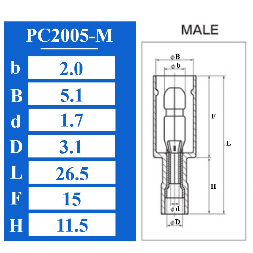 Đầu cos ghim đực cái đầu đạn Nichifu Nhật Bản, đầu cốt bấm dây điện PC2005, PC4009 | Shopee Việt Nam
