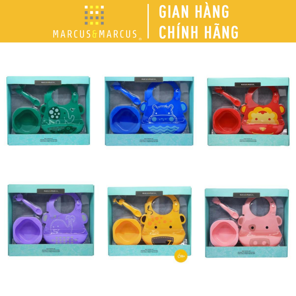 Bộ Đồ Dùng Ăn Dặm Silicon Baby Marcus & Marcus Cho Bé Từ 6 Tháng ...