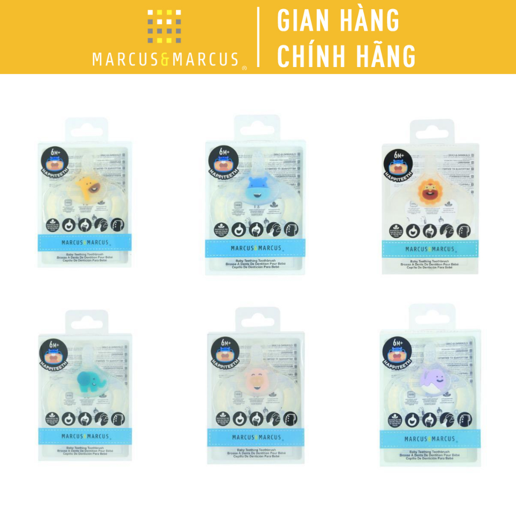 Bàn Chải Đánh Răng Kiêm Gặm Nướu Silicon Marcus & Marcus, Cho Bé Từ 6 ...