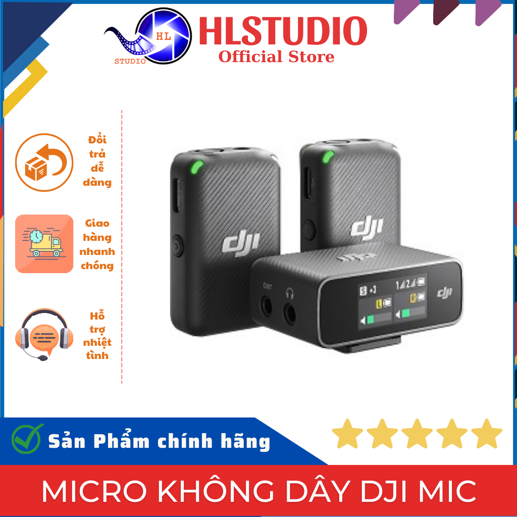 Micro Không Dây DJI Mic, DJI Mic 2 - RX+TX, RX+2TX HL Studio | Shopee ...
