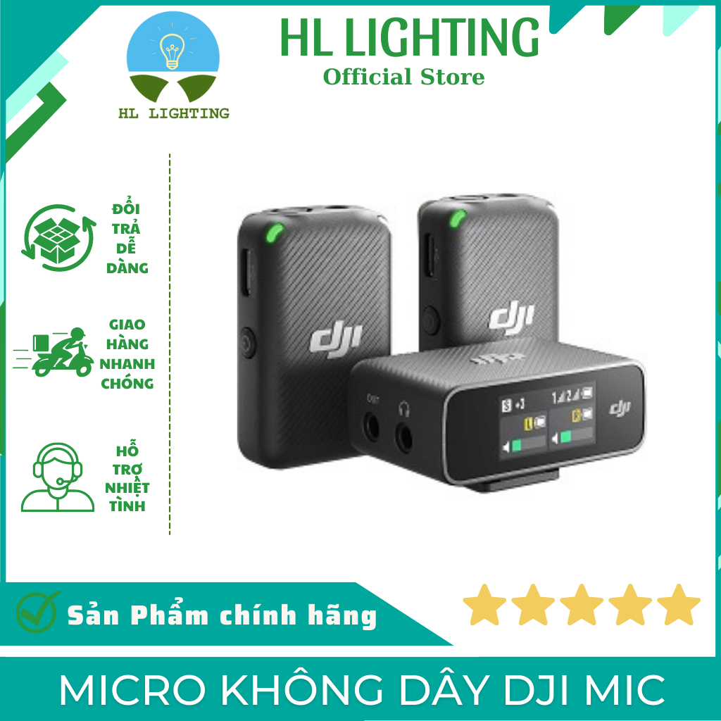 Micro Không Dây DJI Mic, DJI Mic 2 - RX+TX, RX+2TX HL Lighting | Shopee ...