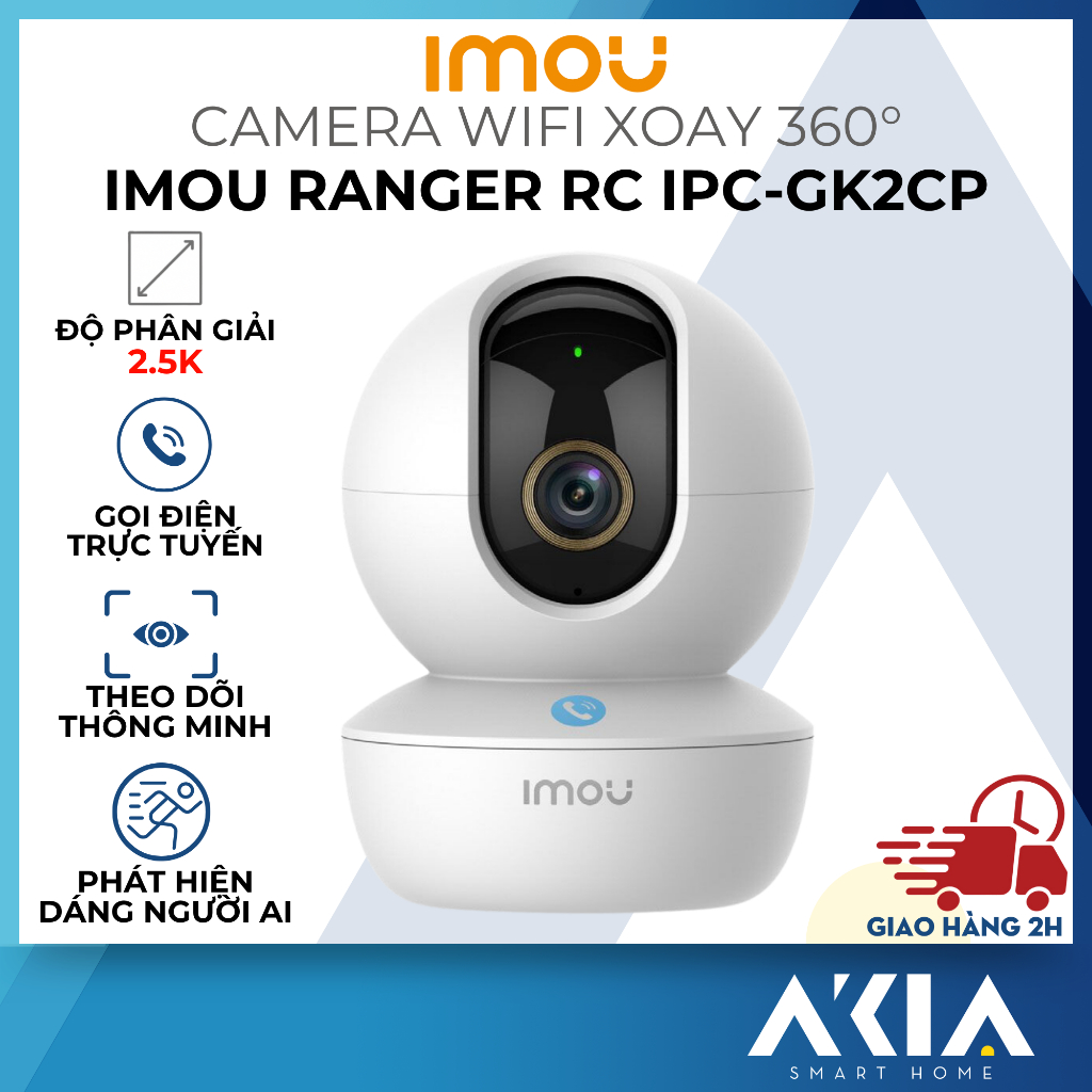 Camera trong nhà Imou Ranger RC 3MP/5MP IPC-GK2CP-5C0W - Gọi điện qua ...