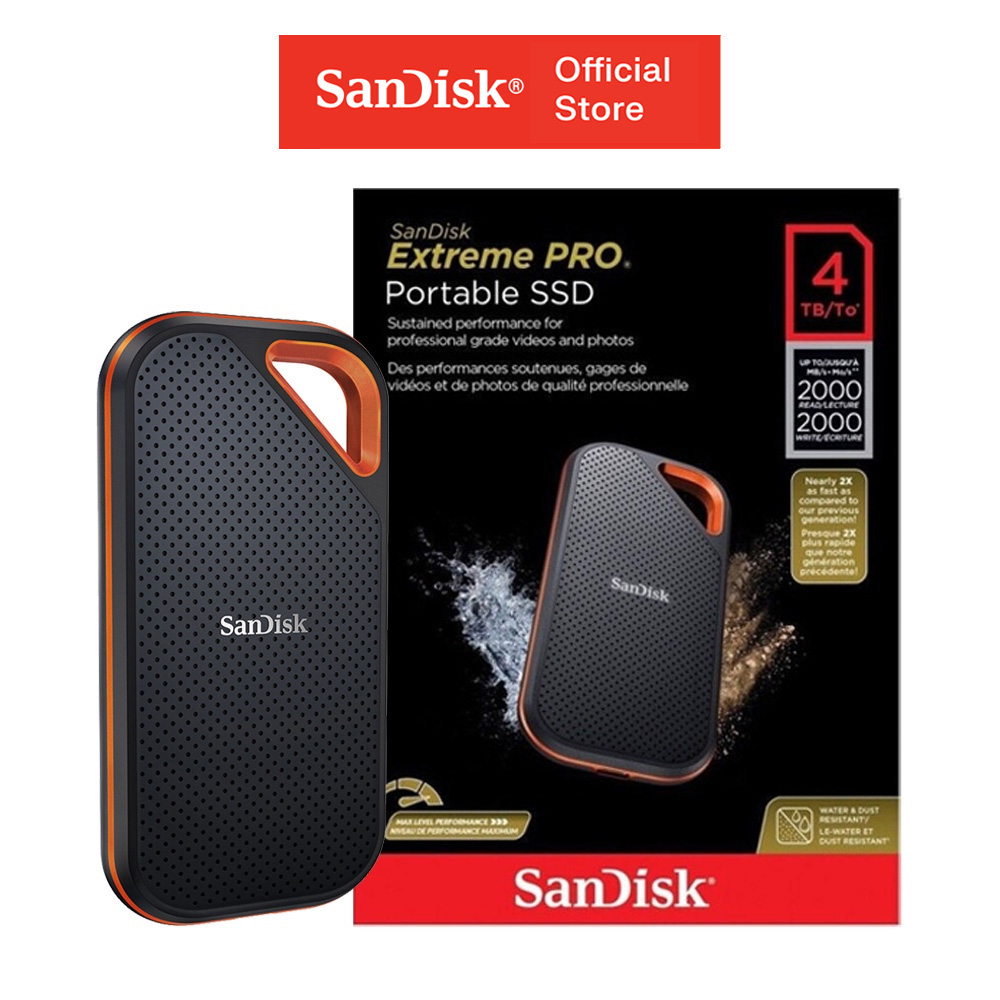 Ổ cứng di động External SSD Sandisk Extreme Pro V2 E81 4TB USB 3.2 Gen2 x2 SDSSDE81-4T00-G25 ...