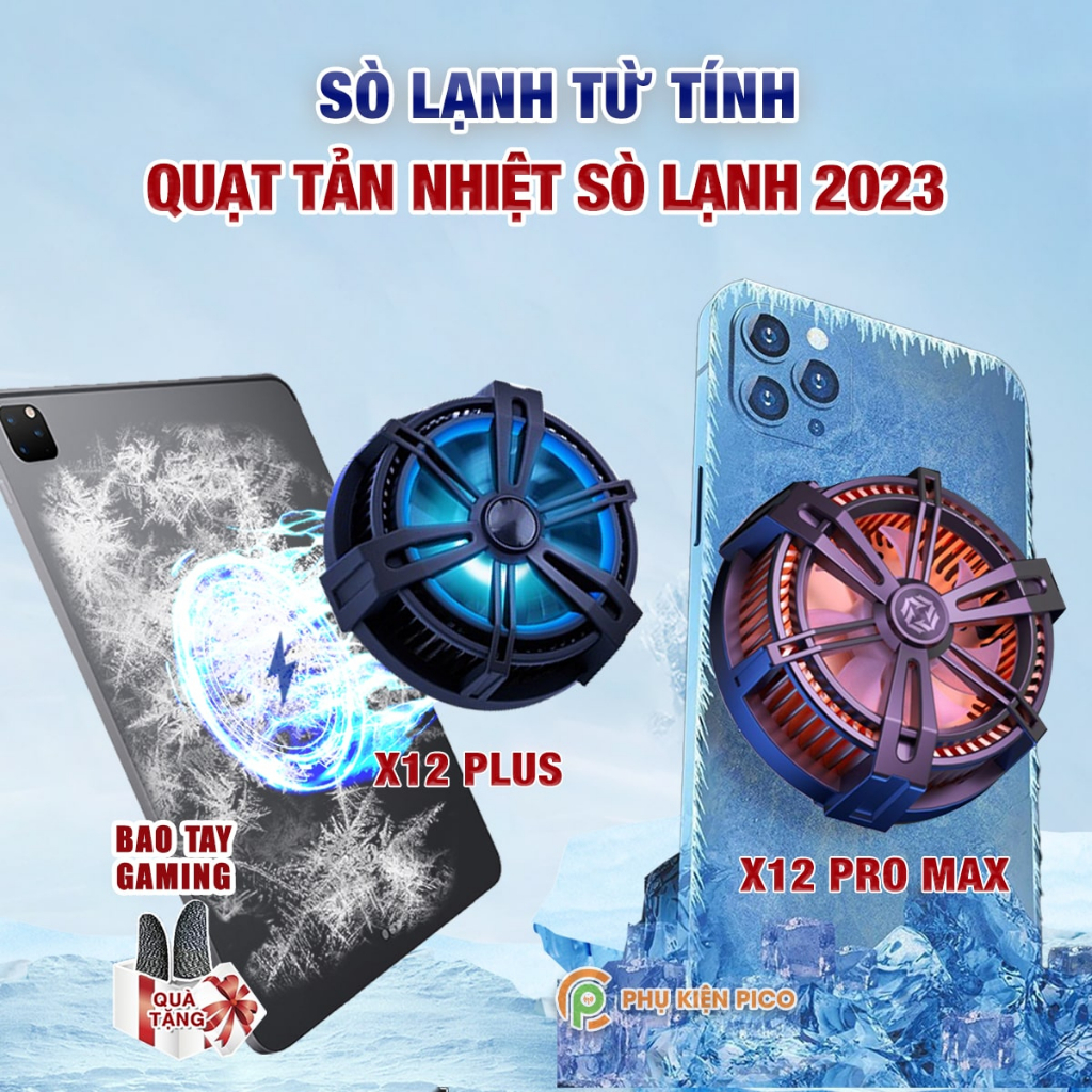 Quạt tản nhiệt điện thoại máy tính bảng sò lạnh X12 Pro Max / X12 Plus ...